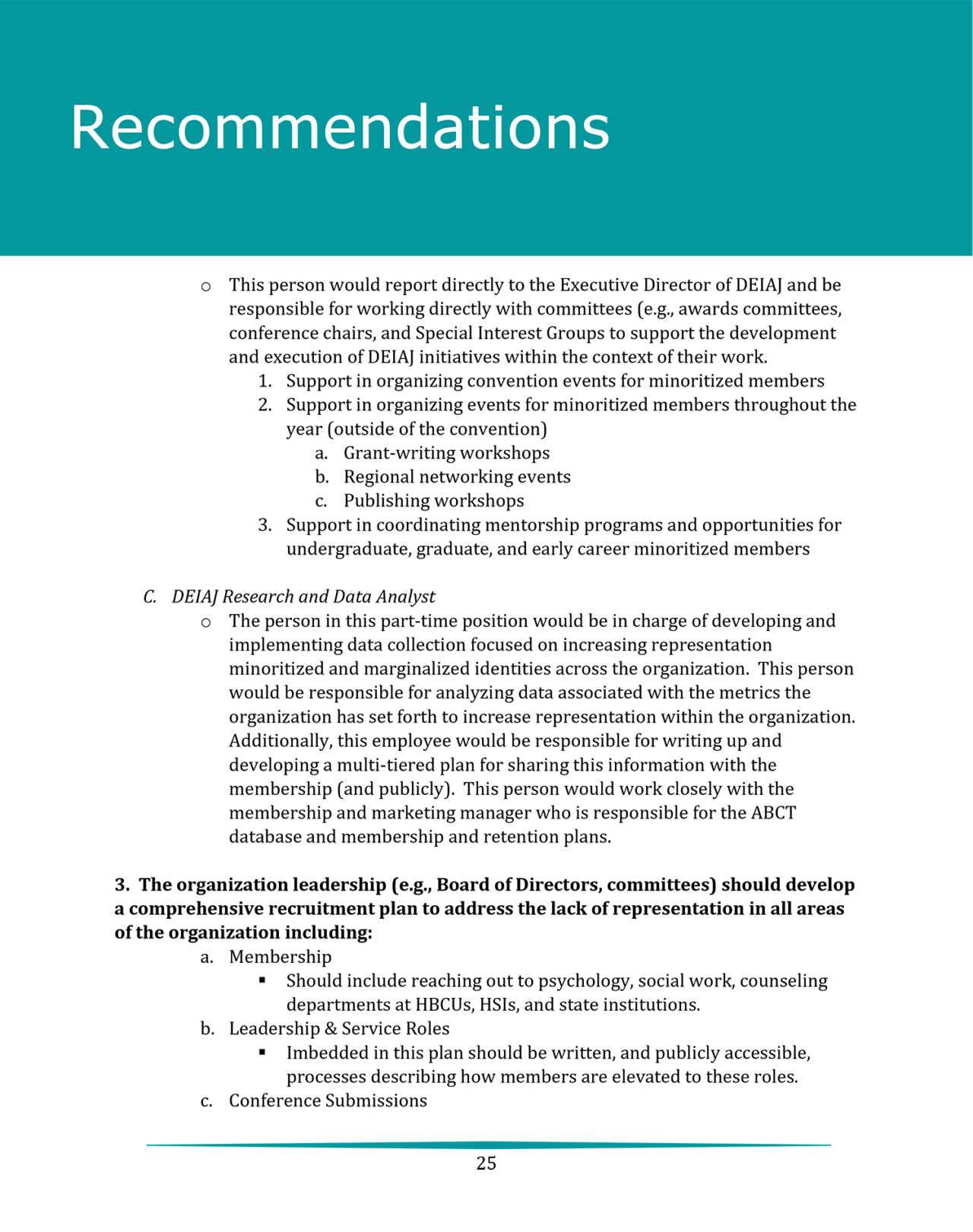 ABCT & BARE Reports on Diversity, Equity, Inclusion, Access and Justice ...