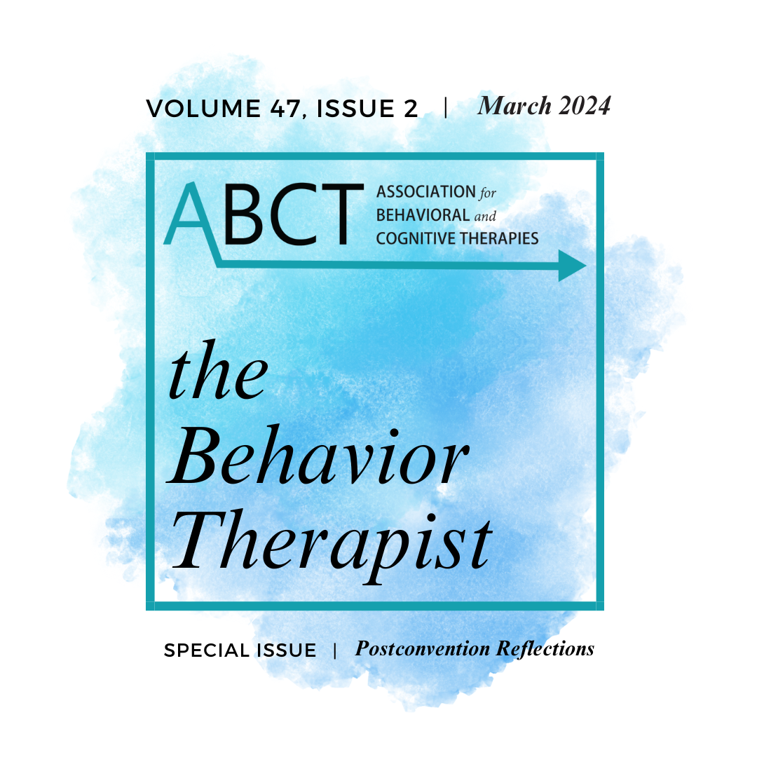 the Behavior Therapist’s March 2024 Issue is Now Live Online - Latest ...