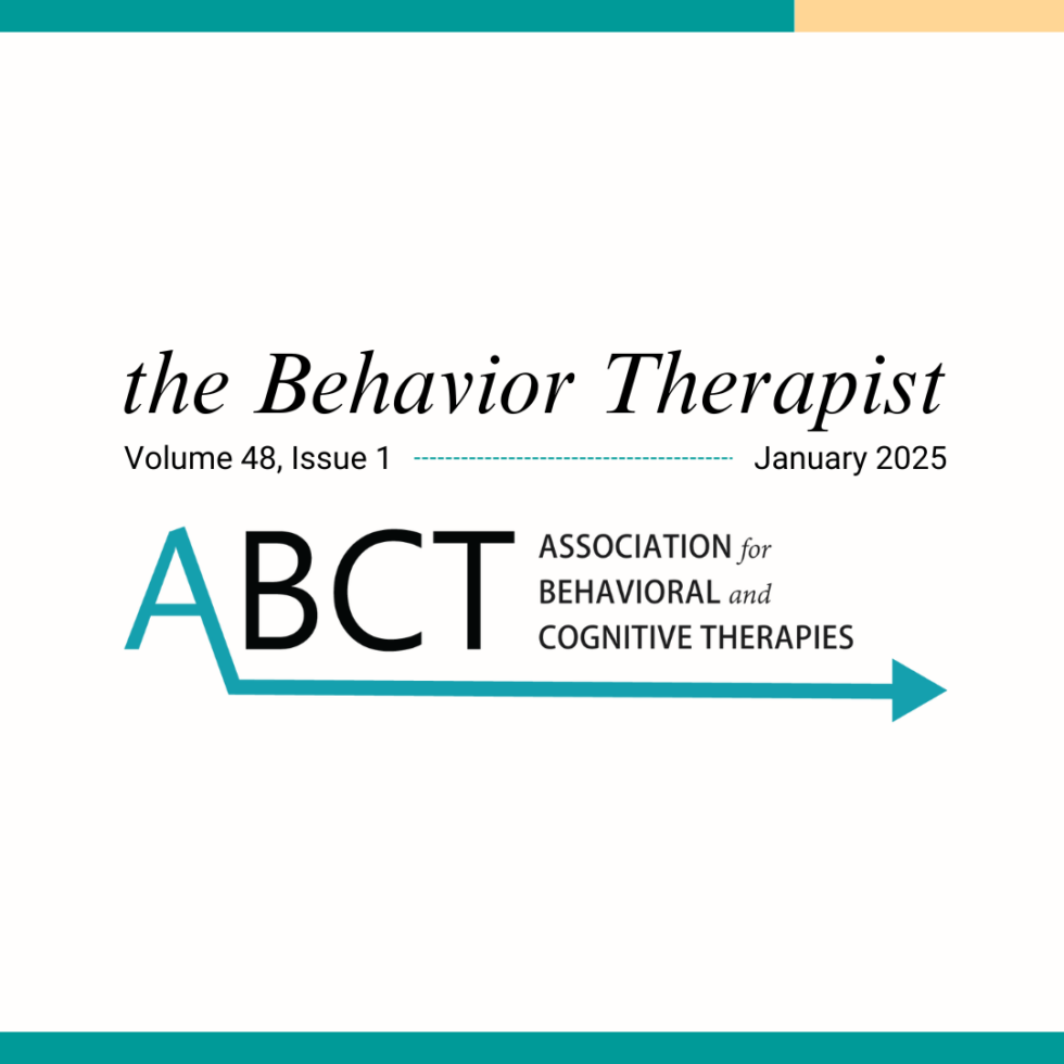 the Behavior Therapist January 2025 - Latest News, New and Noteworthy ...